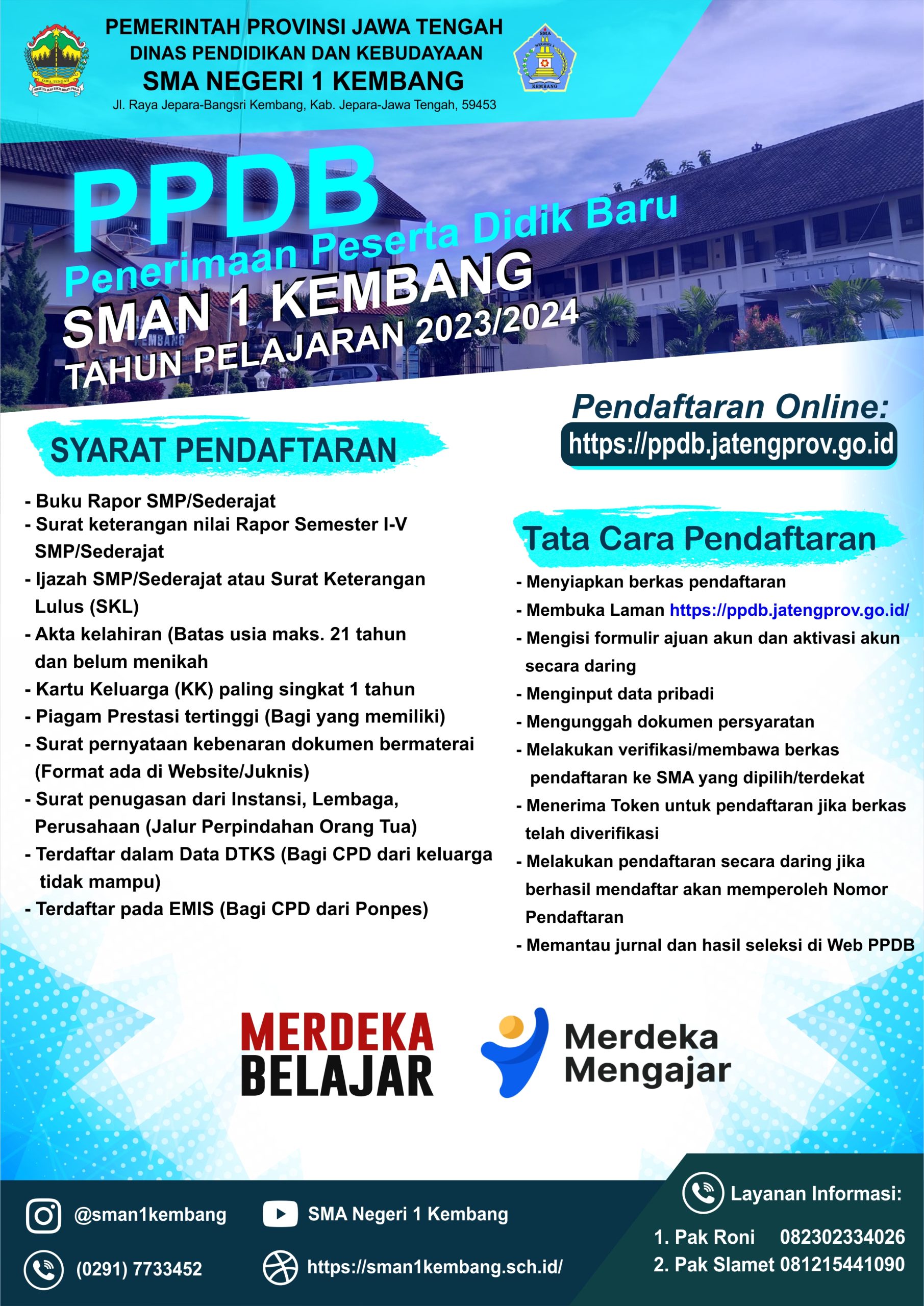 PPDB SMA NEGERI 1 KEMBANG 2023/2024 - SMA Negeri 1 Kembang